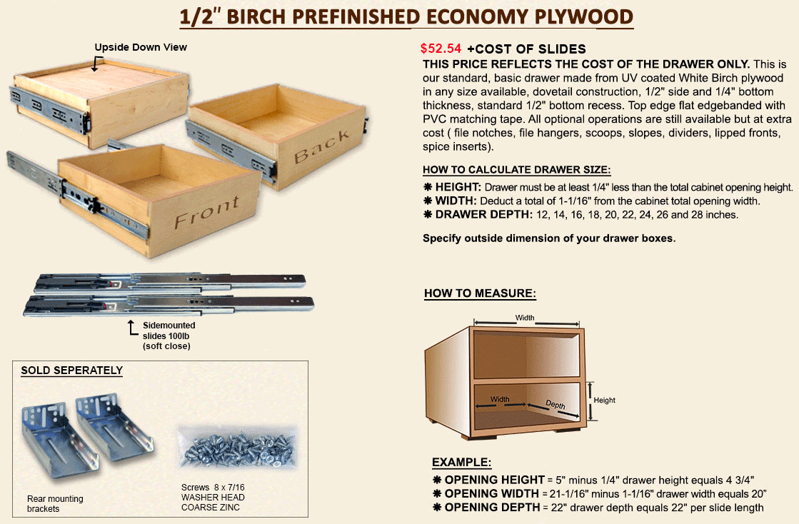 Drawer Depot - Custom Made Drawer Boxes